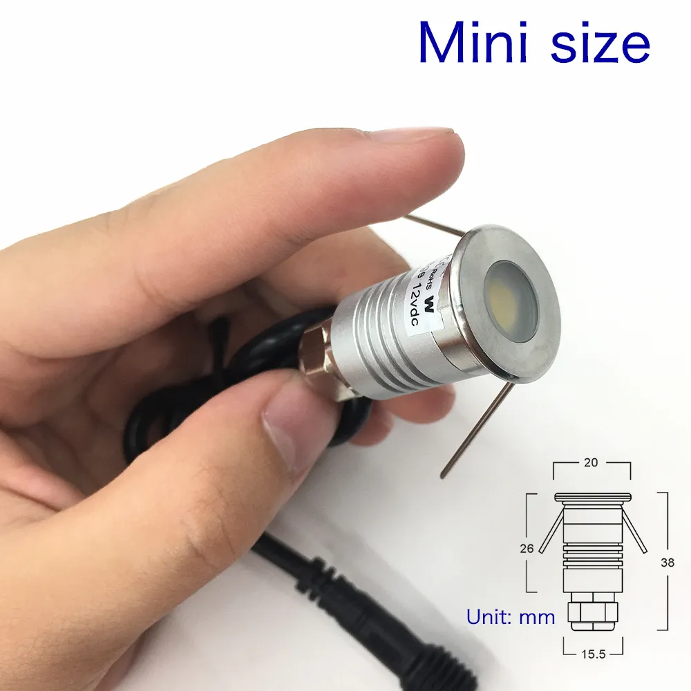 IP67 Waterproof 1W Mini LED Outdoor Underground Garden Spot Light, 12V ...