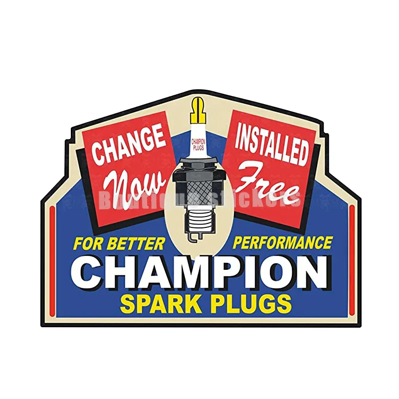 Champion Sticker CHAMPION SERVICE STATION Classic Vintage Car Stickers ...