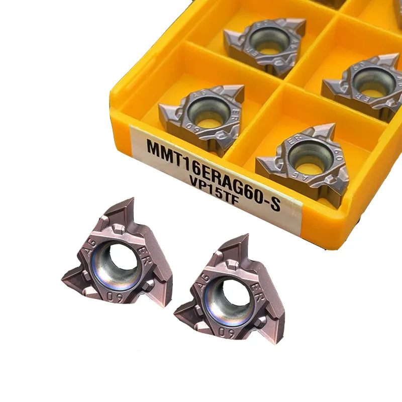 10 Carbide Inserts For MMT 16ER AG60 S VP15TF UE6020 US735 Thread Turning Tool CNC Lathe ...
