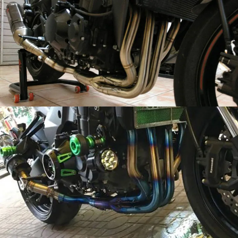 Motorcycle Exhaust System: Stainless Steel Vent Muffler with Mid Link ...