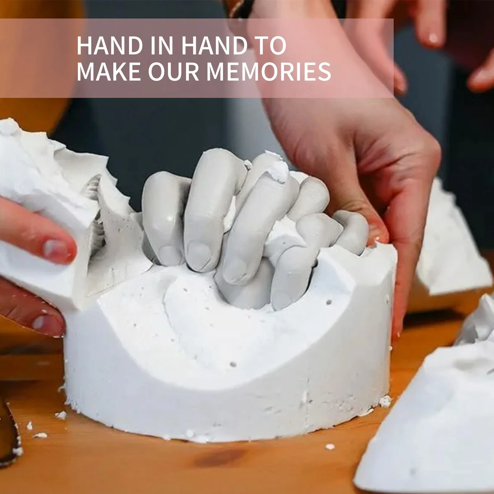 DIY Handprint Casting Kit - Personalized Hand Mold Plaster Souvenir ...