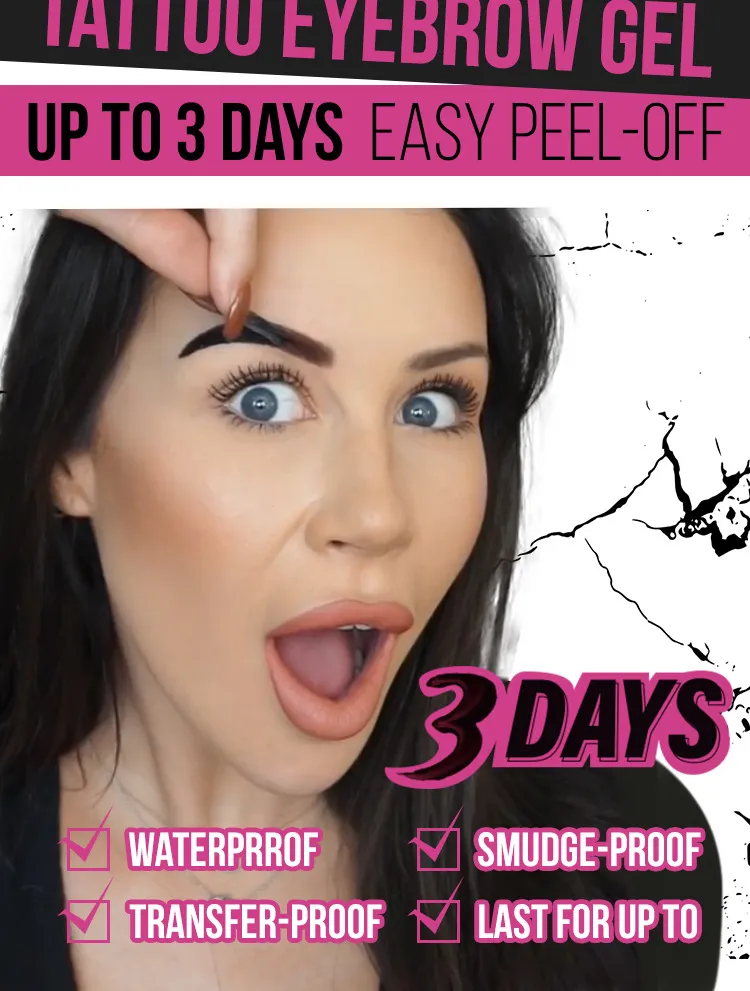 Semi Permanent Brow Tint Peel Off Eyebrow Tattoo Gel, Long Lasting ...