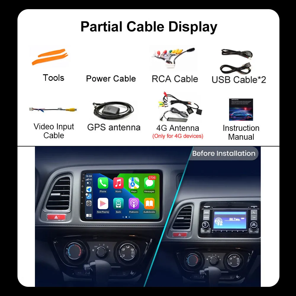 DHgate.com:Honda Vezel HR-V HRV HR V 2015-2017 Android 14 Car Radio ...