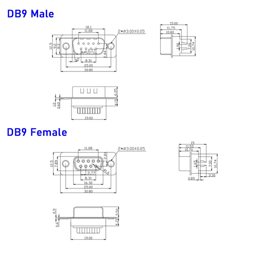 RS232 DB9 Connector: Female DB9 Connector With 9/15/25/37 Pin D SUB ...