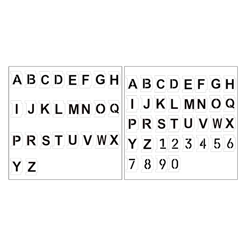 Letter & Number Stencils: 26 Pack Alphabet Stencils For Woodworking ...