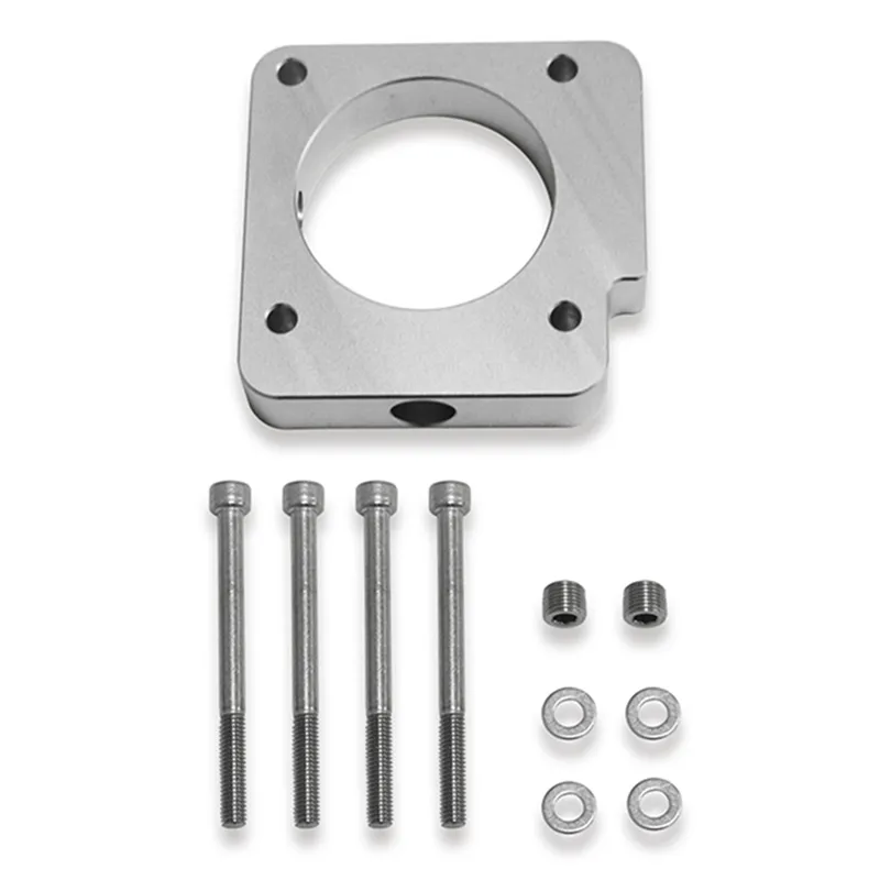 102mm Electronic Throttle Body Intake Manifold Spacer - Silver Aluminum ...