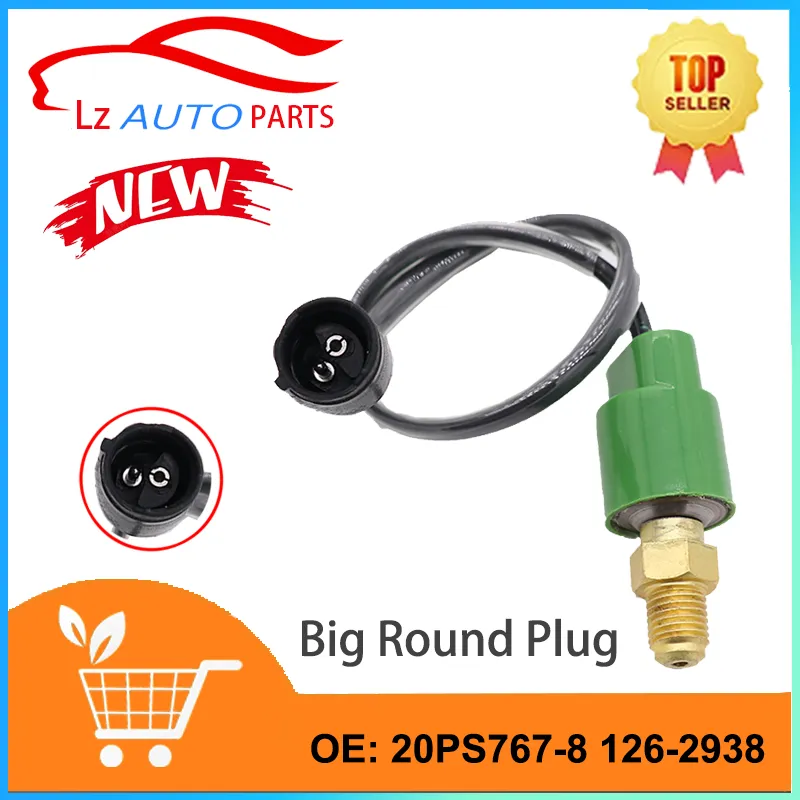 Big Round Plug Excavator Pressure Switch Sensor 126 2938 20PS767 8 For ...