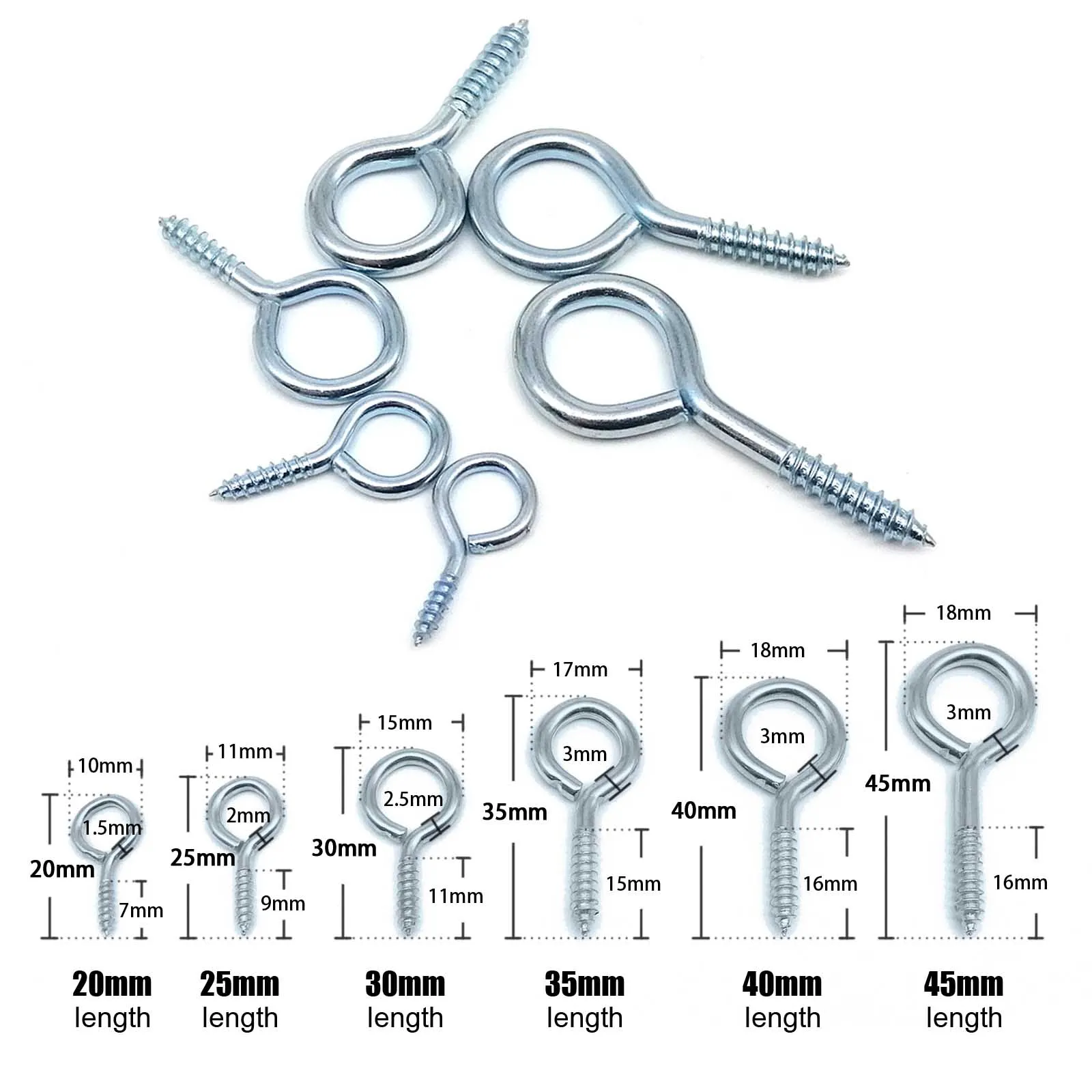 Ceiling Hooks For Curtains Screw In Hangers: Multi Purpose Eye Bolts ...