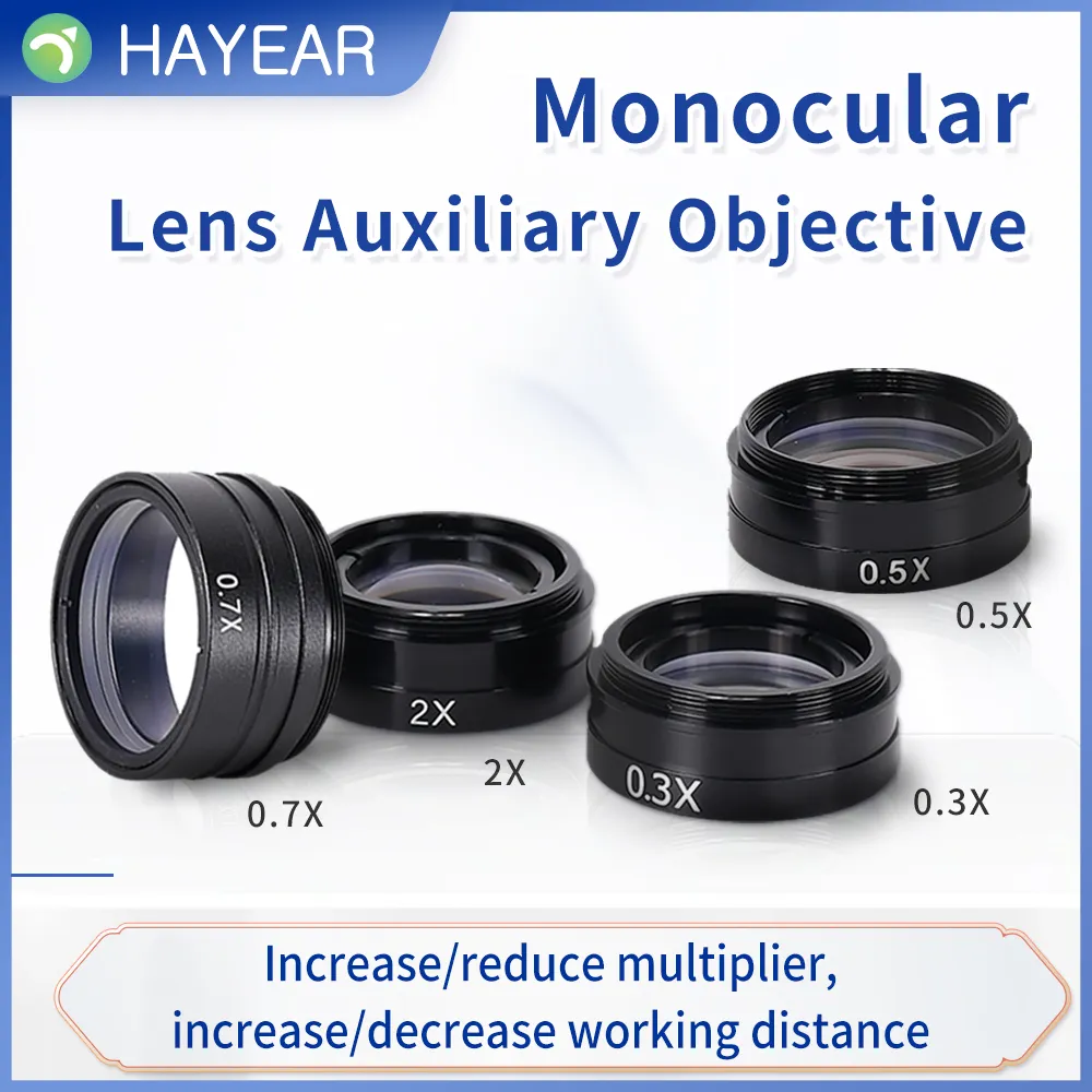Set of 5 Barlow Lens 42mm Thread Microscopio Camera Objective Lenses ...