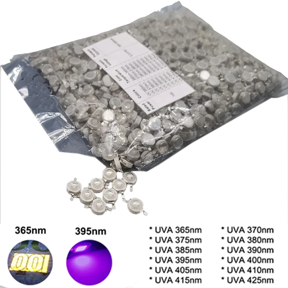 DHgate.com:Pack of 1-50 3W UV Purple LED Ultraviolet Light Emitting ...