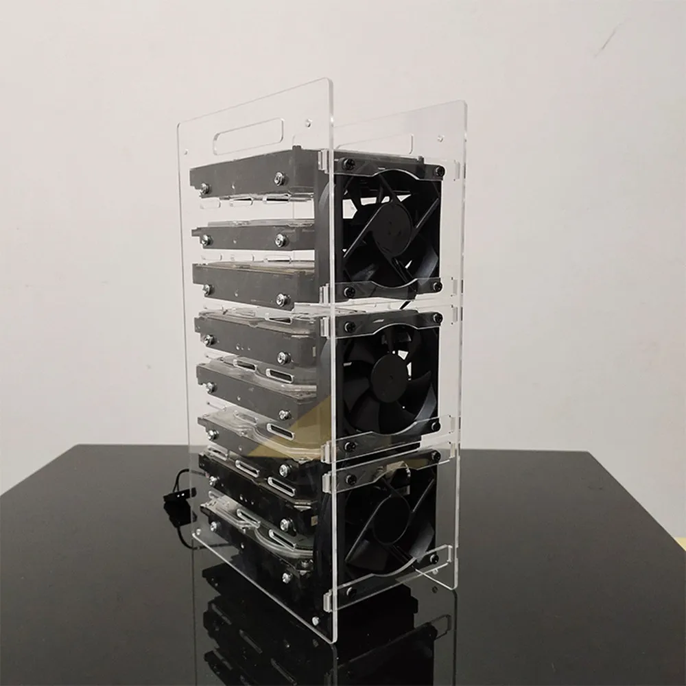 5 External Drive Enclosure Clear Acrylic HDD Test Bench, Hard Disk ...