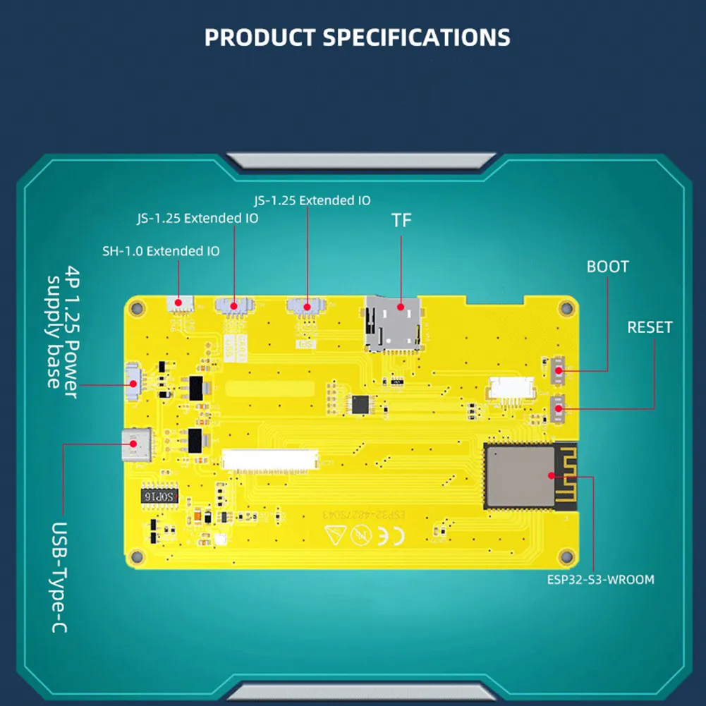 Bluetooth ELM 327 Compatible Display Board: 4.3 Inch Capacitive ...