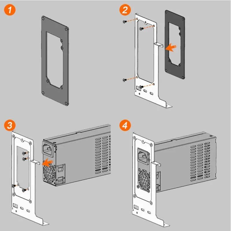 FLEX1U Bracket SFX to FLEX ATX PSU Converter Holder for TH3P4G3 ...