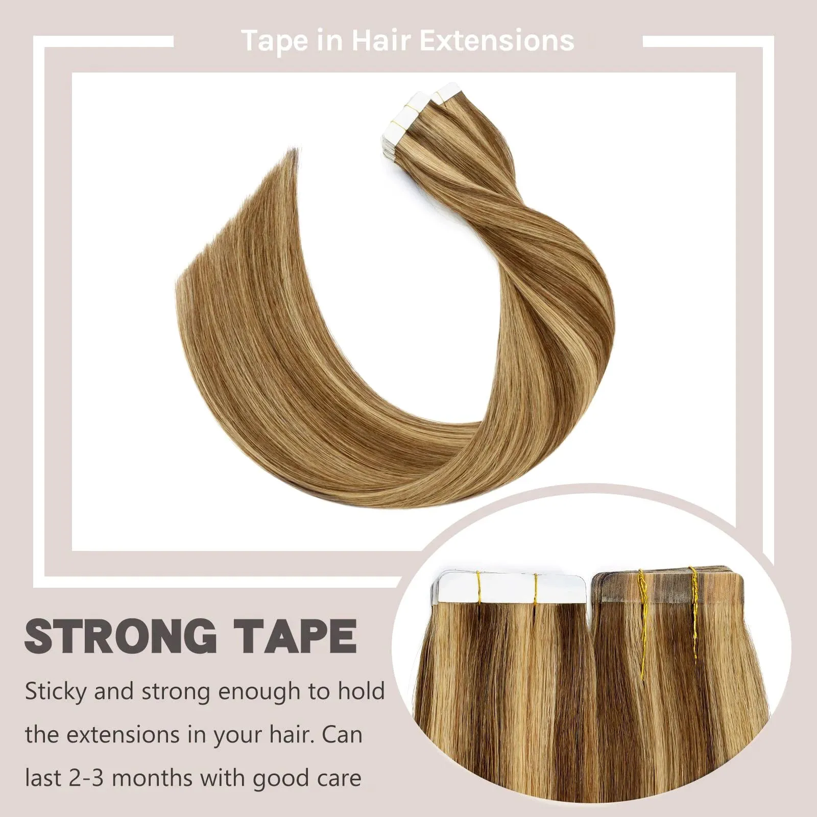DHgate.com:Silky Straight Adhesive Tape-In Hair Extensions | 20 Pcs ...