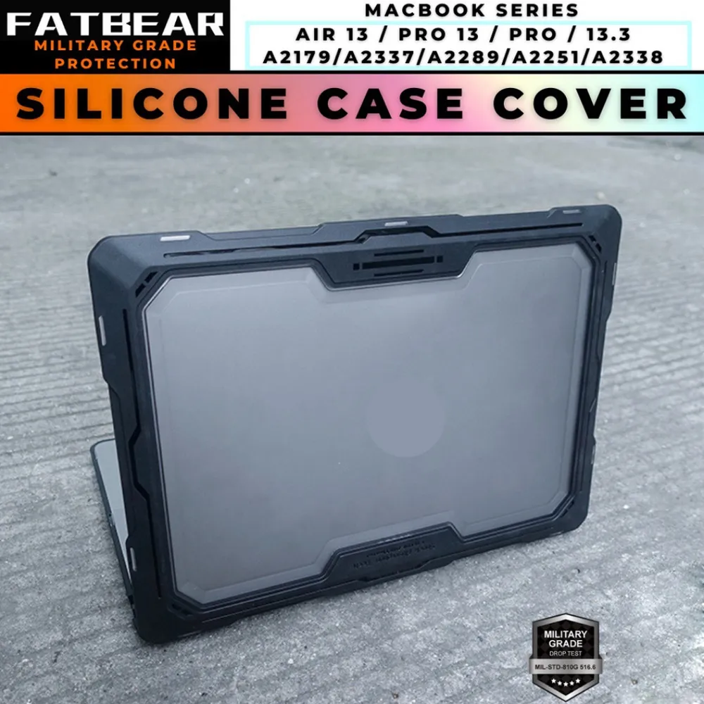 FATBEAR Tactical Rubber Shockproof Armor Skin Case Cover for MacBook ...