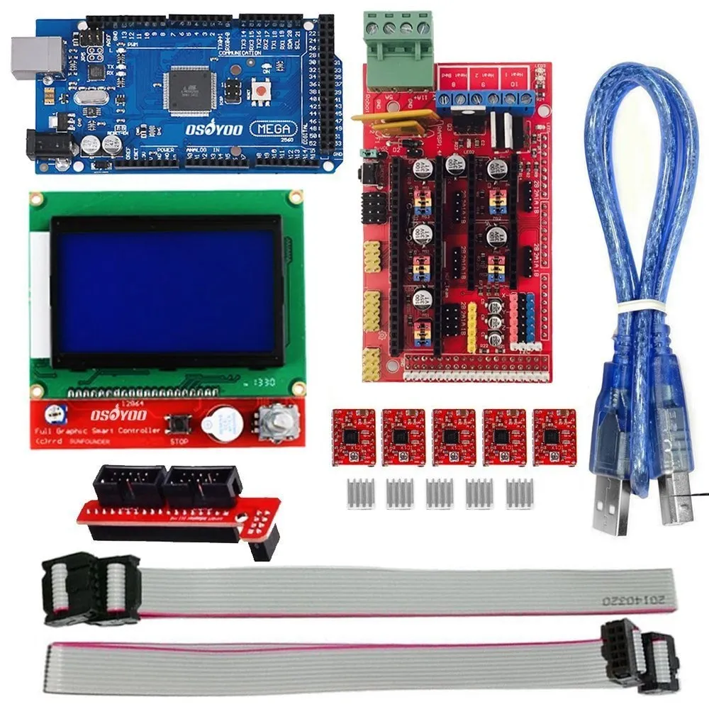 Controller Board 3D Printer Kit: Mega 2560 Board, Stepper Motor Drivers ...