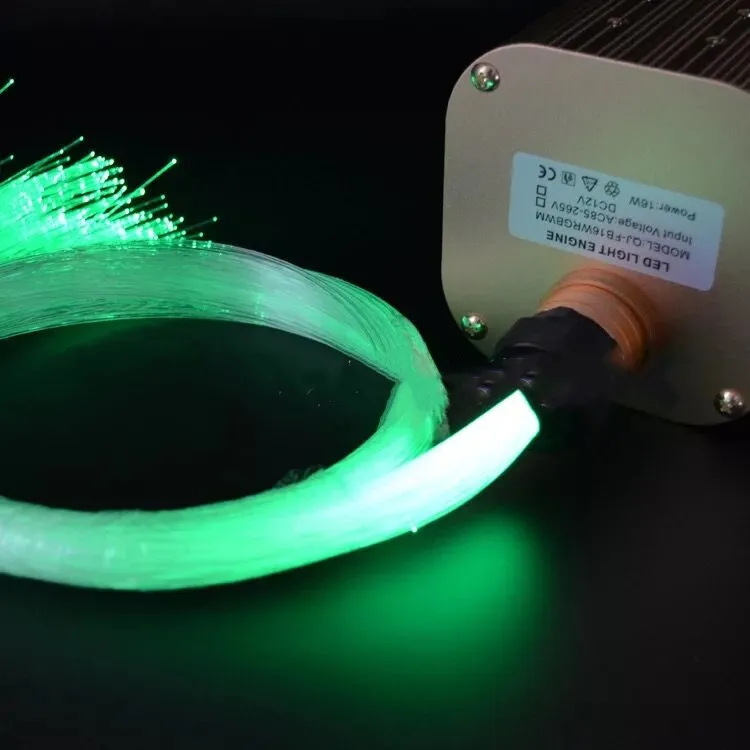 16W RGBW LED Twinkle Star Fiber Optic Light Kit w/ Remote for Ceiling ...