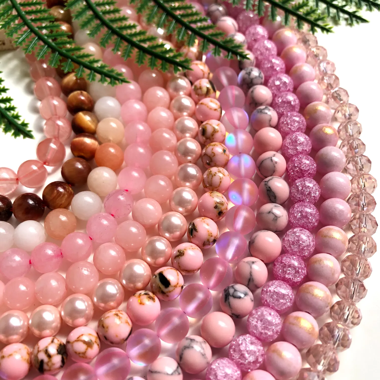 Natural Stone Bulk Beads Pink Jasper, Quartz... From Ddmyaug, $10.66 ...