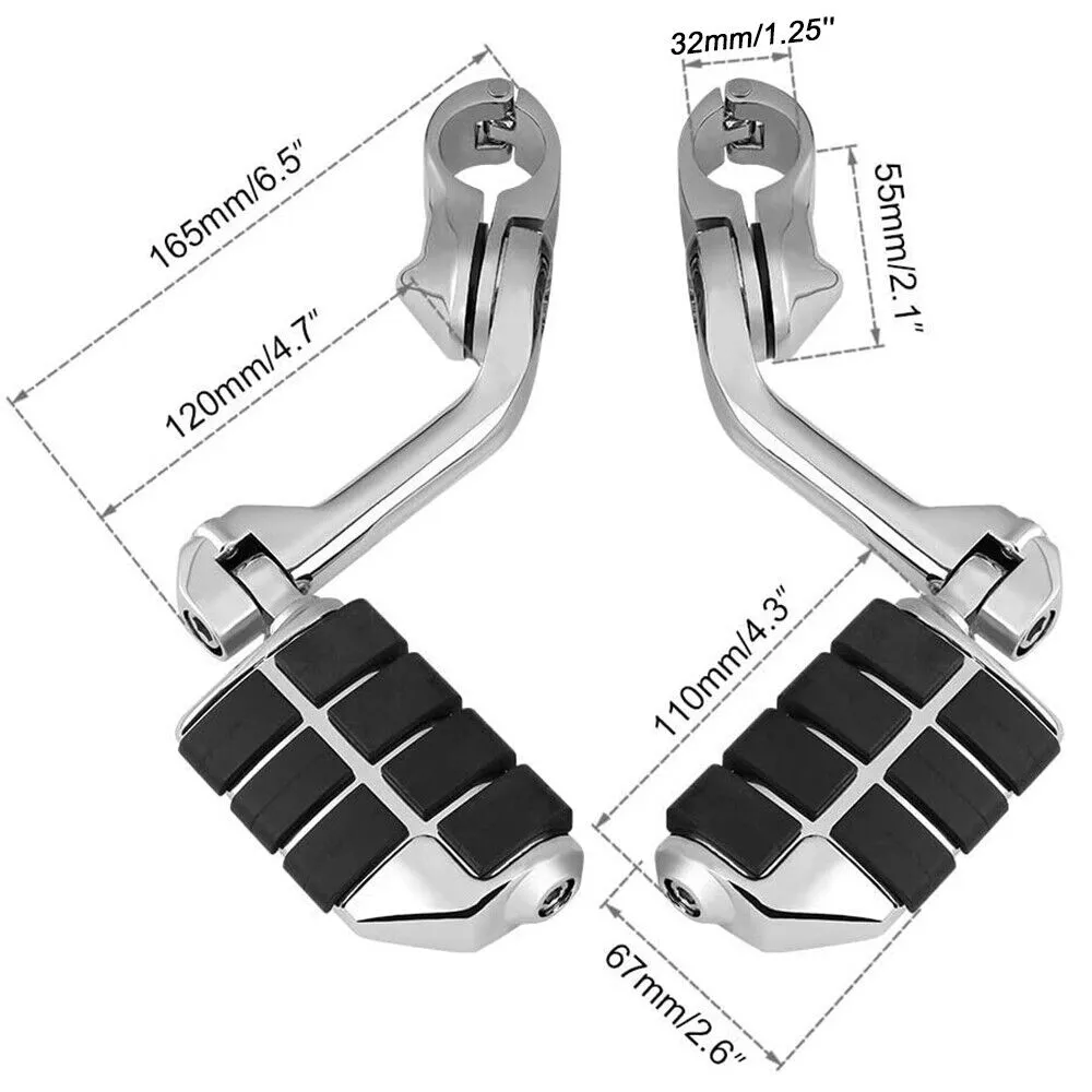 DHgate.com:Universal Motorcycle Foot Pegs: 1-1/4" 32mm Adjustable ...