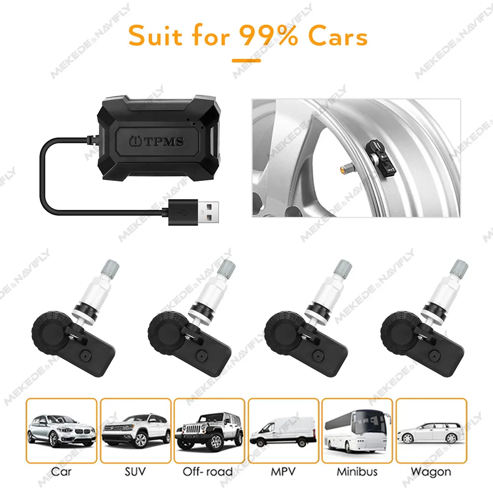 DHgate.com:Navifly TPMS: Smart Car Tire Pressure Monitoring System w/ 4 ...
