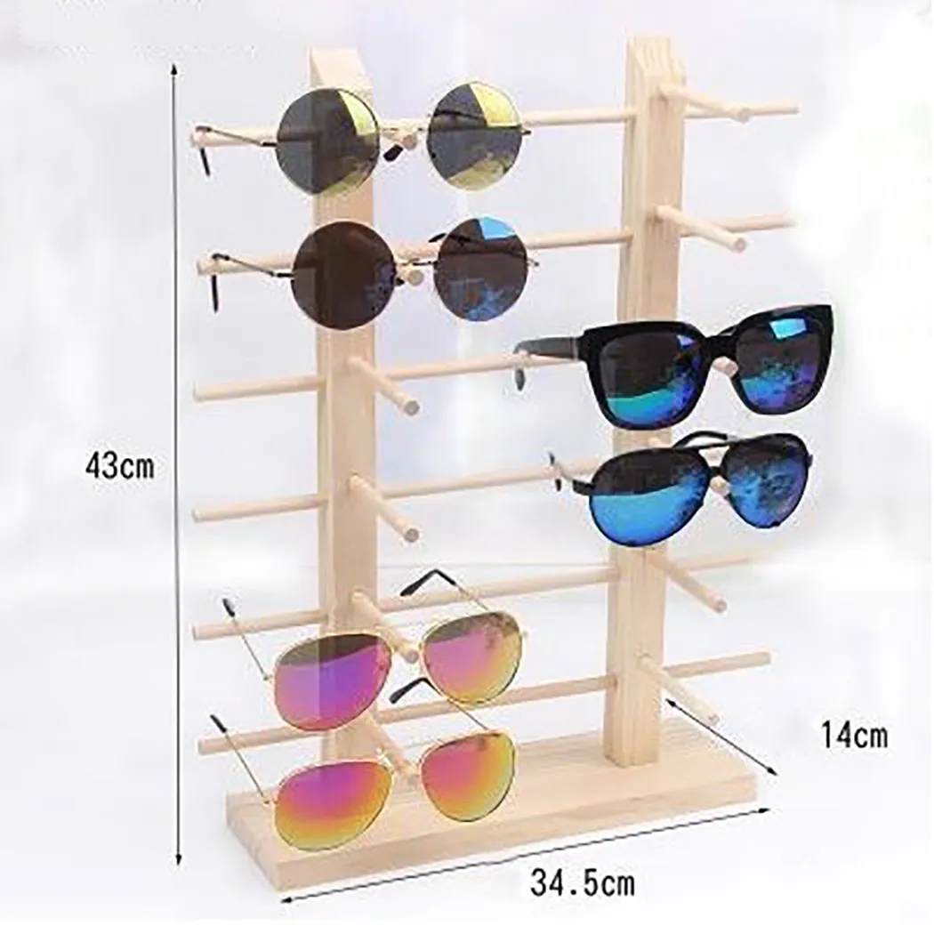 Multi Layer Wood Sunglass Display Rack Eyeglasses And Jewelry Holder ...