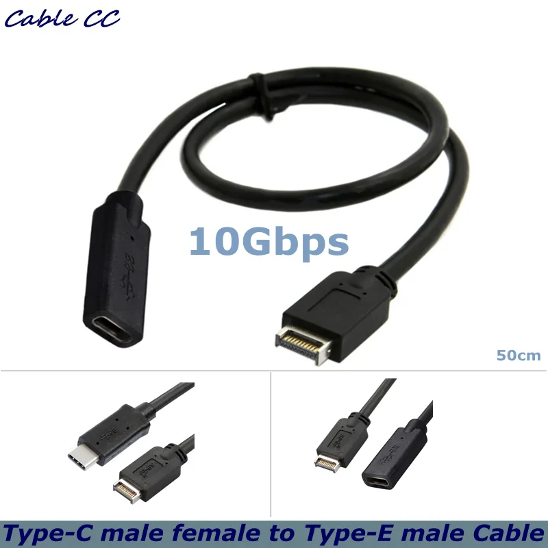 USB C Male Connector To Front Panel Type E Cable, 20 Pin To USB 3.1 ...