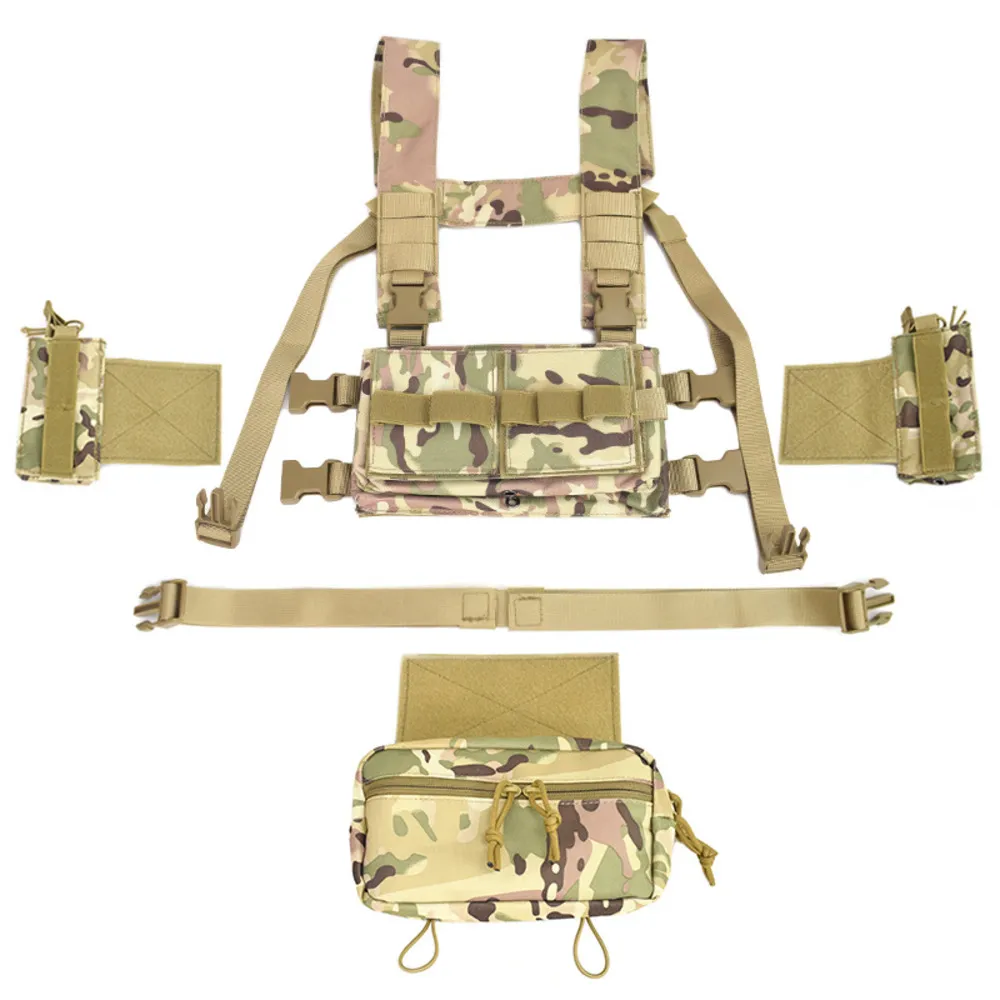 Modular Micro Fight Chest Rig: 5.56 Mags, Radio Pouch, Expandable Wings ...