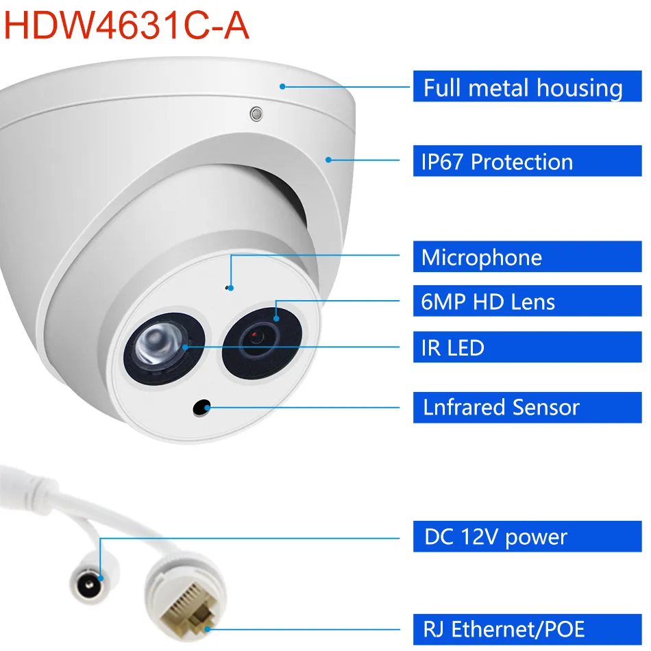 DHgate.com:Dahua 4MP/6MP Home Security IP Camera, HD IPC-HDW4433C-A/IPC ...