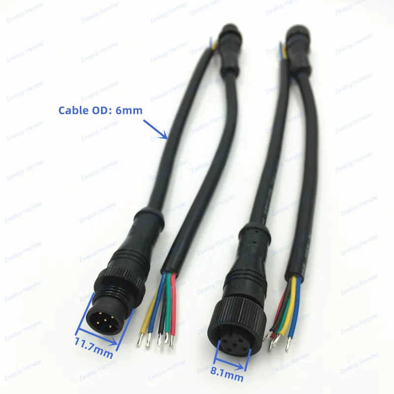 DHgate.com:M12 Metal Waterproof Screw-Type Cable Power Plug Connector ...