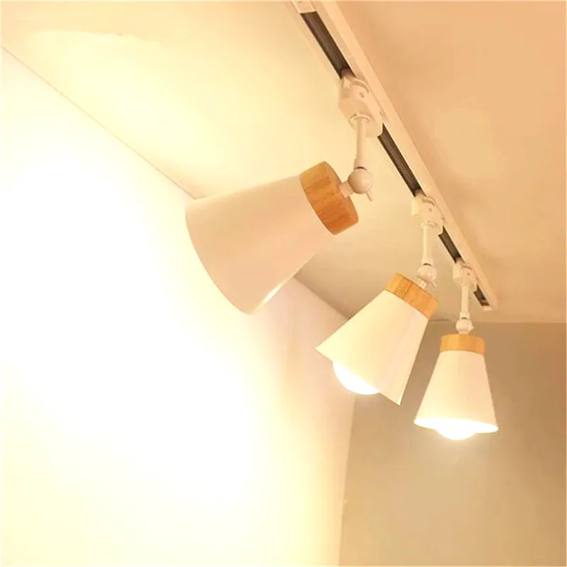 LED Track Light Track Rail Spotlight Lampshade With E27 9W Bulb Track ...