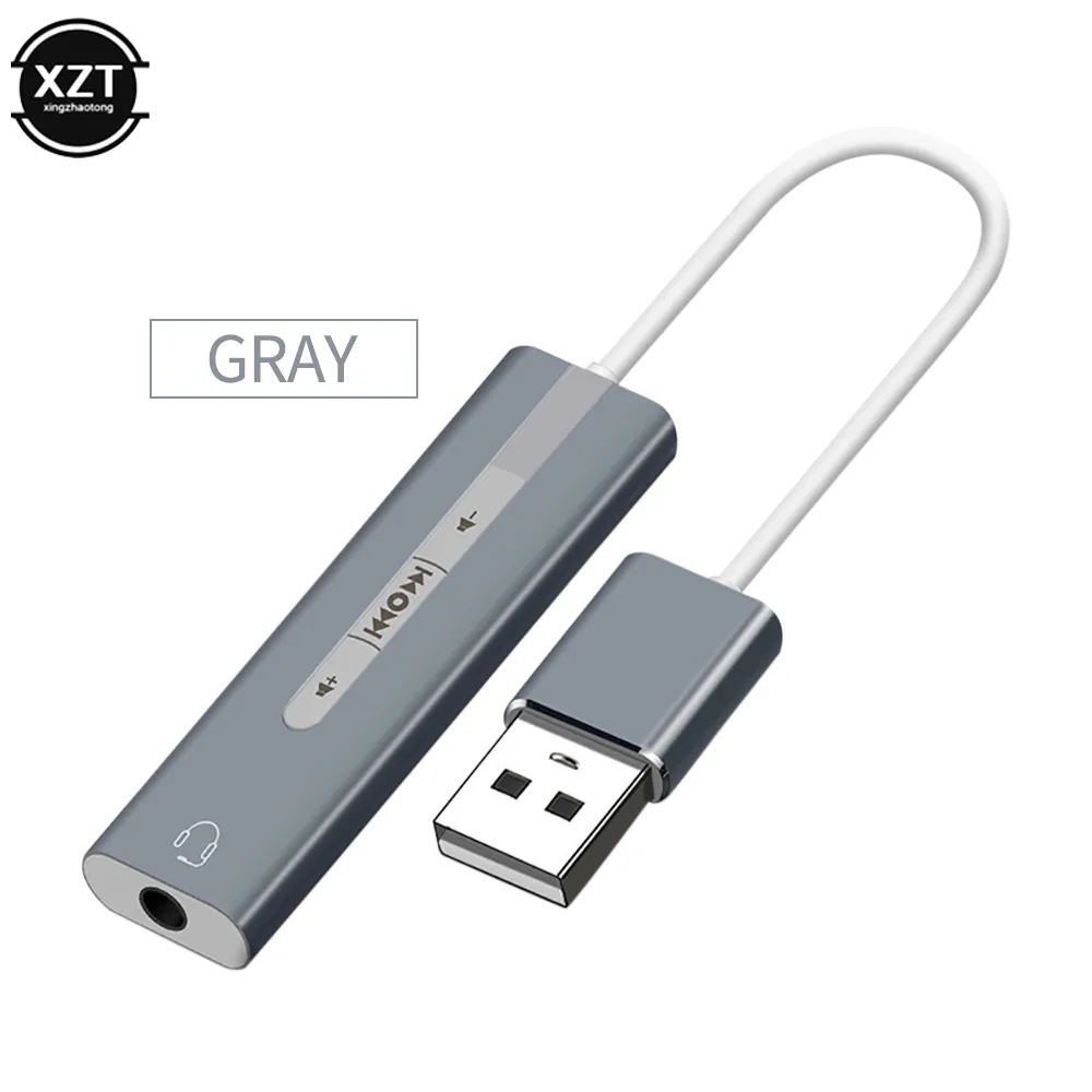 DHgate.com:2-in-1 USB External Sound Card with USB-C and 3.5mm Jack for ...