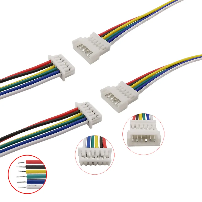 DHgate.com:25mm Pitch Micro JST 1.25mm Male Female Wire Cable Connector, 2/3/4/5/6 Pin JST Plug ...