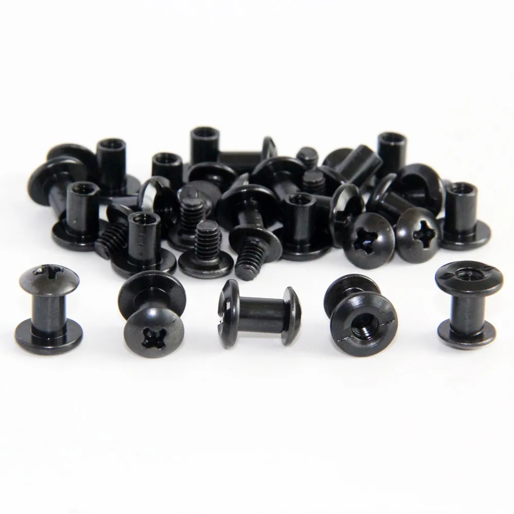 Black Tactical Chicago Small Black Screws With Slotted Posts And Cross ...