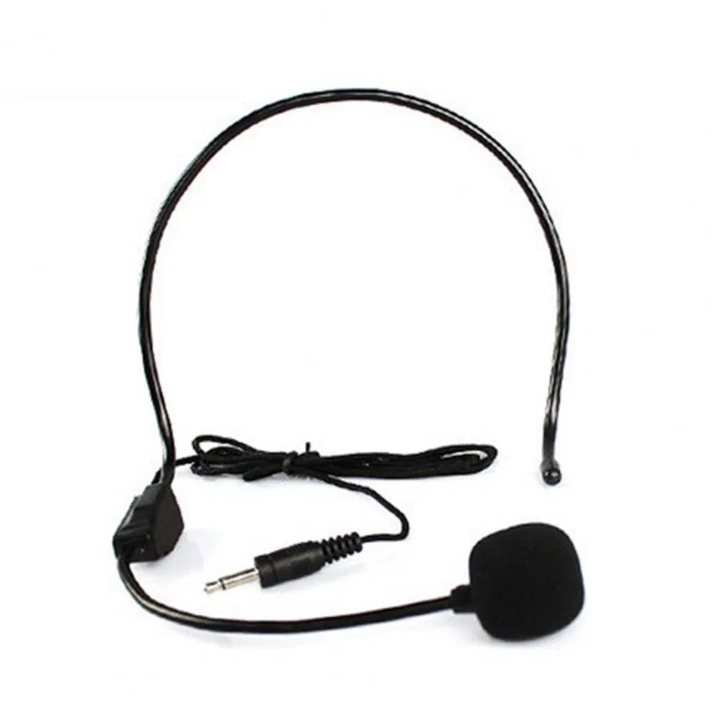 Loudspeaker Wired Microphone, Black Mini Portable High Sensitivity ...