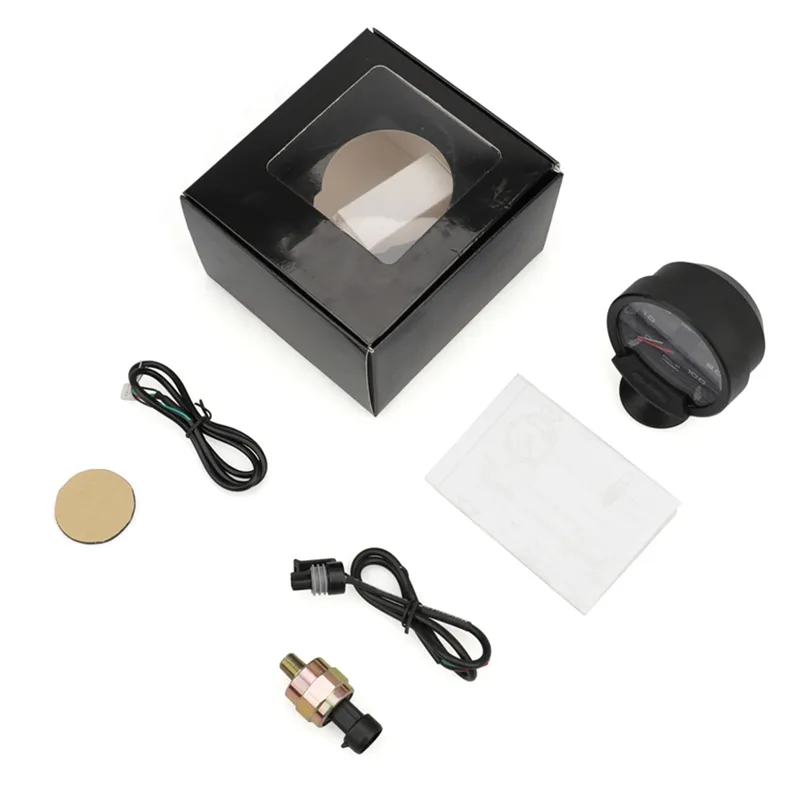 DHgate.com:60Mm 12V Auto Gauge Oil Pressure Gauge White Light With ...