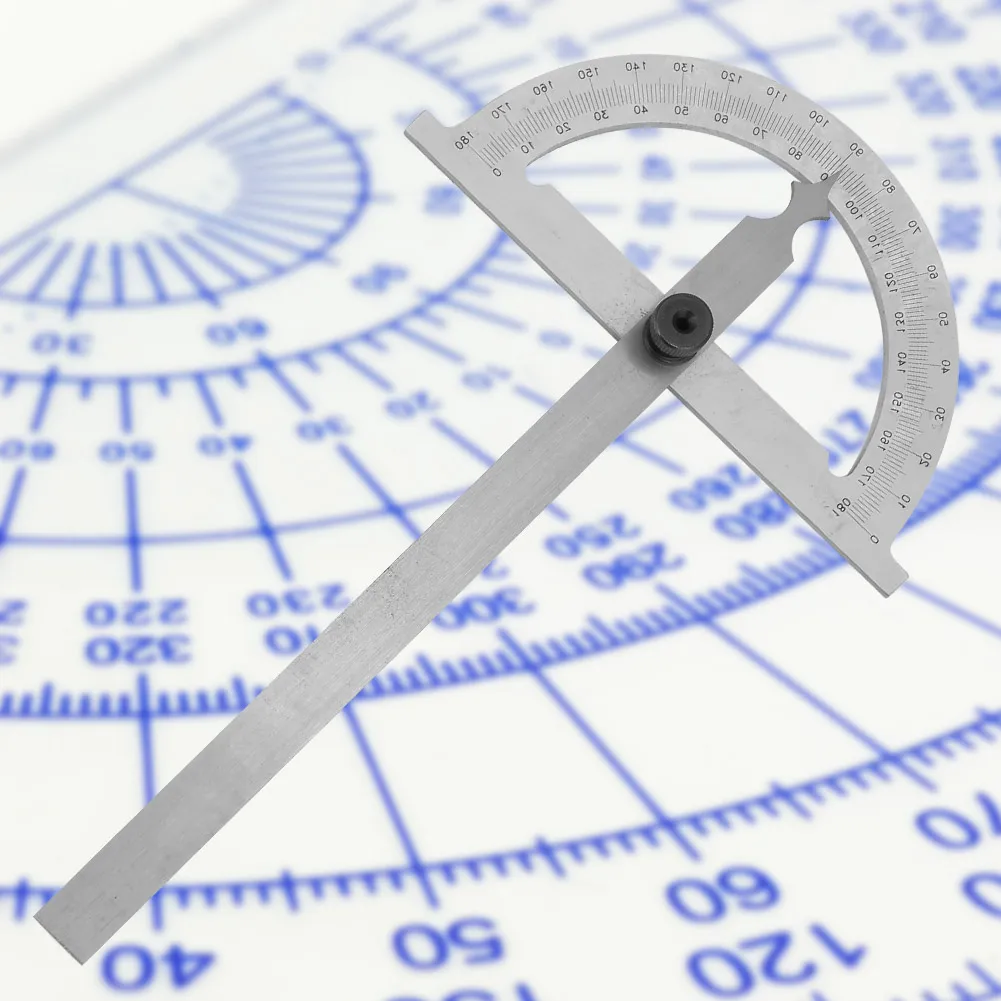 Protractor Metal Angle Gauge 180° Adjustable Rotary Goniometer Caliper ...