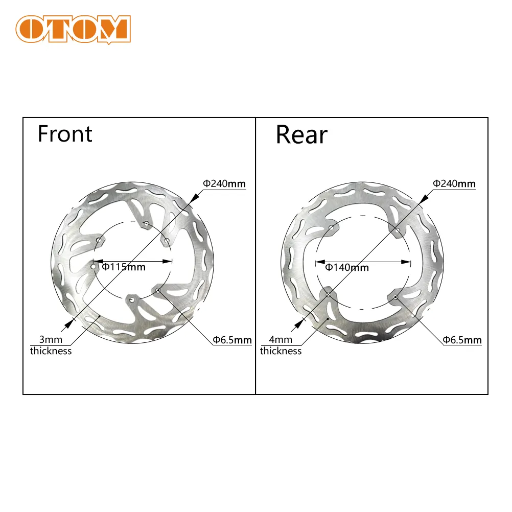 DHgate.com:Premium Front Rear Brake Disc Rotors for Honda Dirt Bikes ...