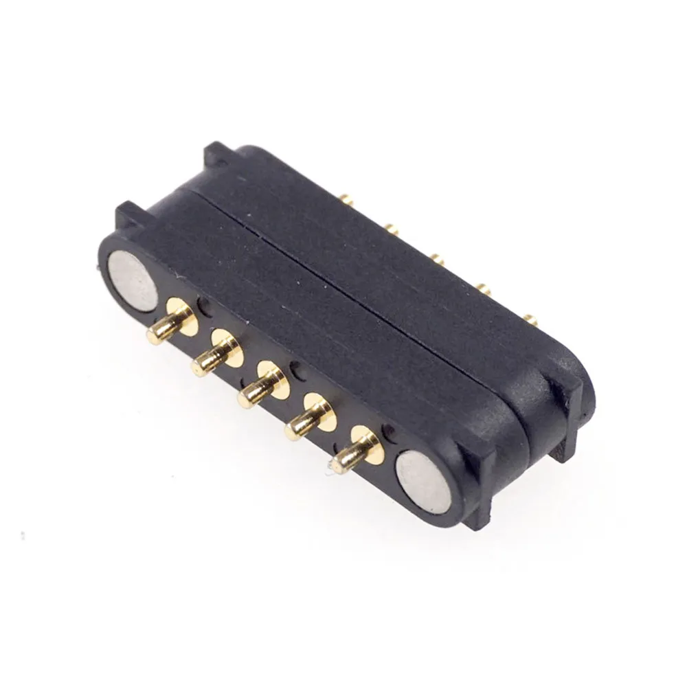 Spring Loaded Magnetic Pogo Pin Connectors 5 Pin 2.54mm Pitch PCB Male ...