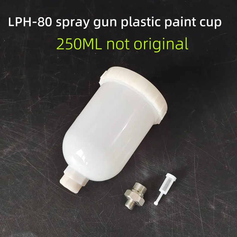 250ml Plastic Paint Spray Gun Pot with Lid, Replacement Accessories for ...