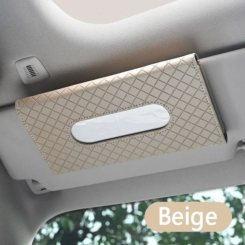 DHgate.com:Waterproof Car Visor Tissue Box PU Leather Hanging Organizer ...