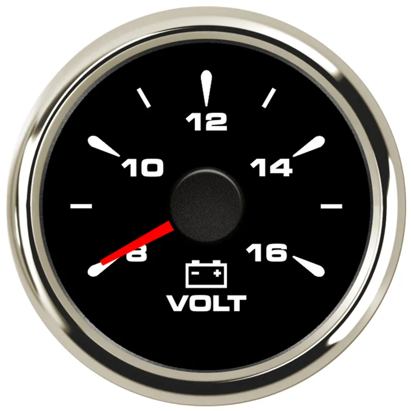 52mm Pointer Type Voltmeters for Autos, Boats, Trucks, RVs - 8-16V ...