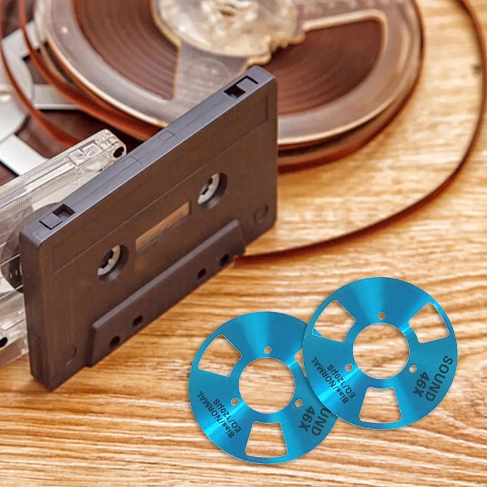 DIY Metal Reel-to-Reel Cassette Tape Kit: 4 Reels & 2 Wheels for Audio ...