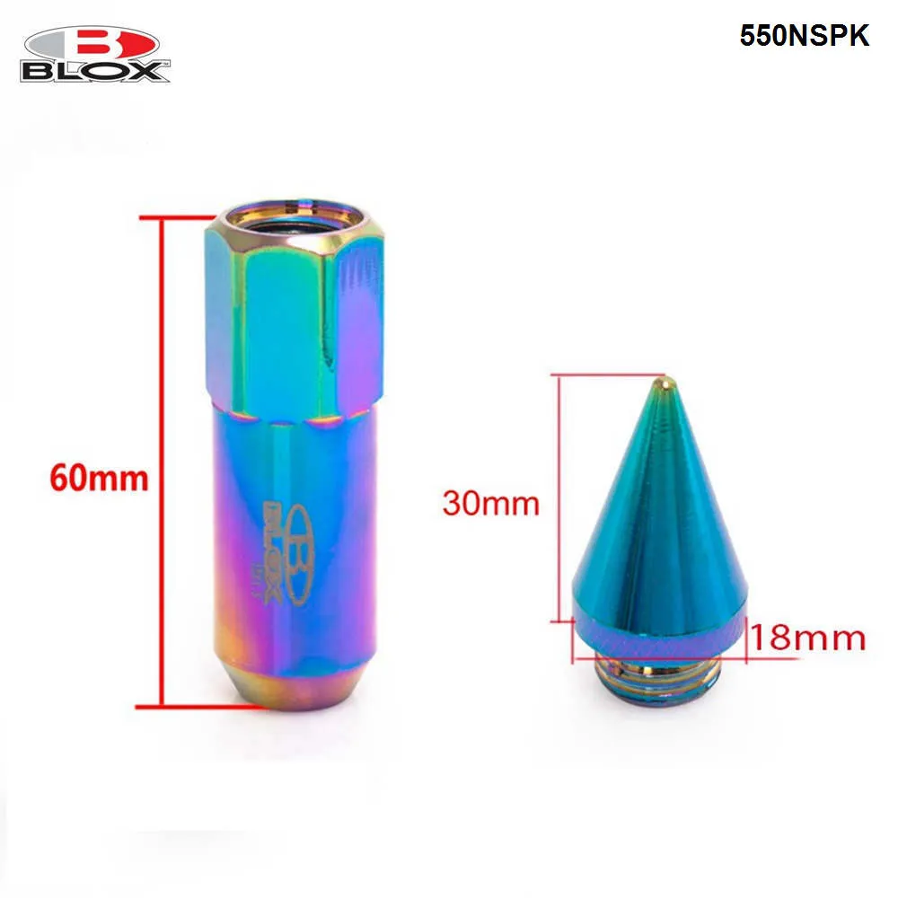 Blox Jdm Style Aluminium Extended Tuner Wheel Lug Nuts With Spike For Wheels Rims M12X1.25 Or ...