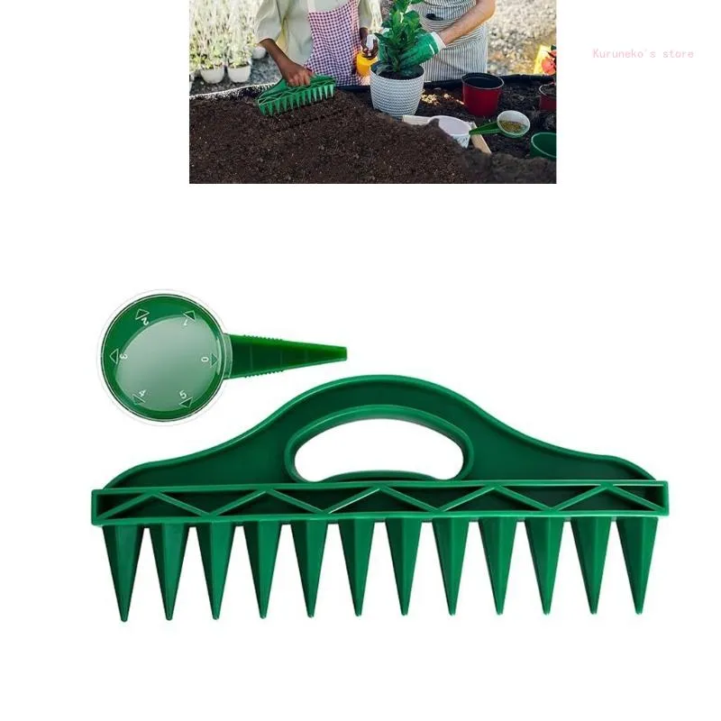 Garden Seed Dispenser Set: 12 Hole Seed In Soil Digger With Adjustable ...