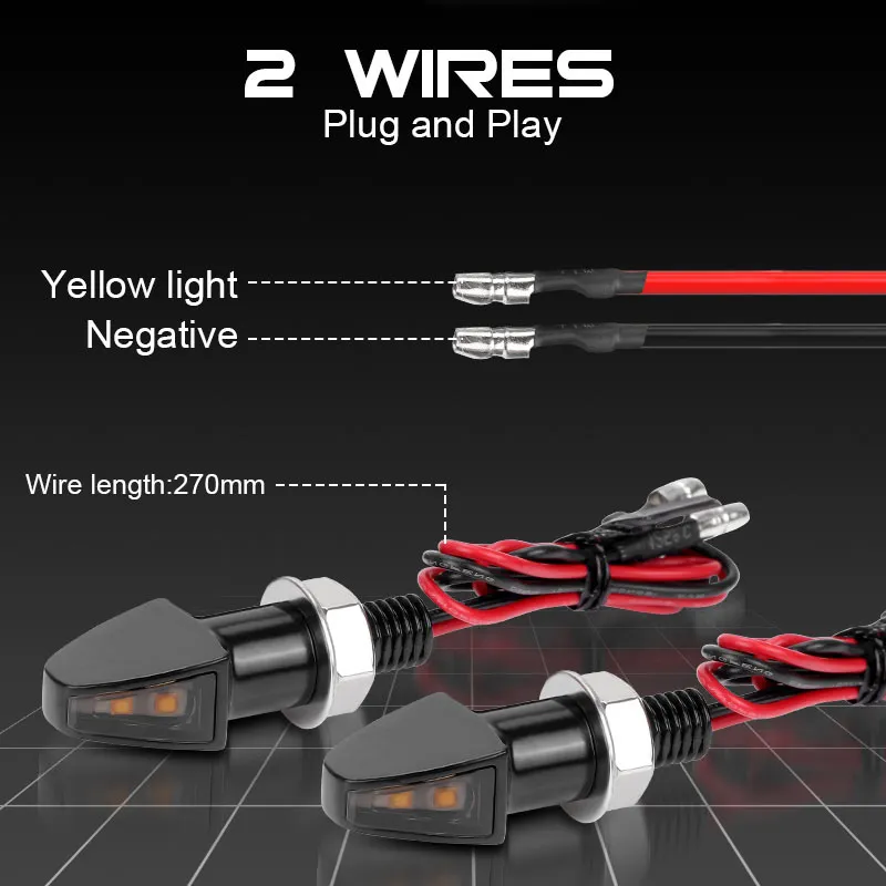 DHgate.com:2 PackUniversal 8mm Mini Arrow LED Turn Signal Indicator ...