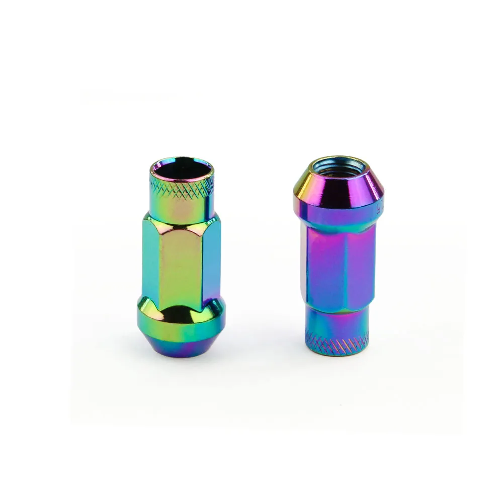SR48 Steel Racing Lug Nuts W/Key, Auto Extended Open End Acorn Rim Nuts ...
