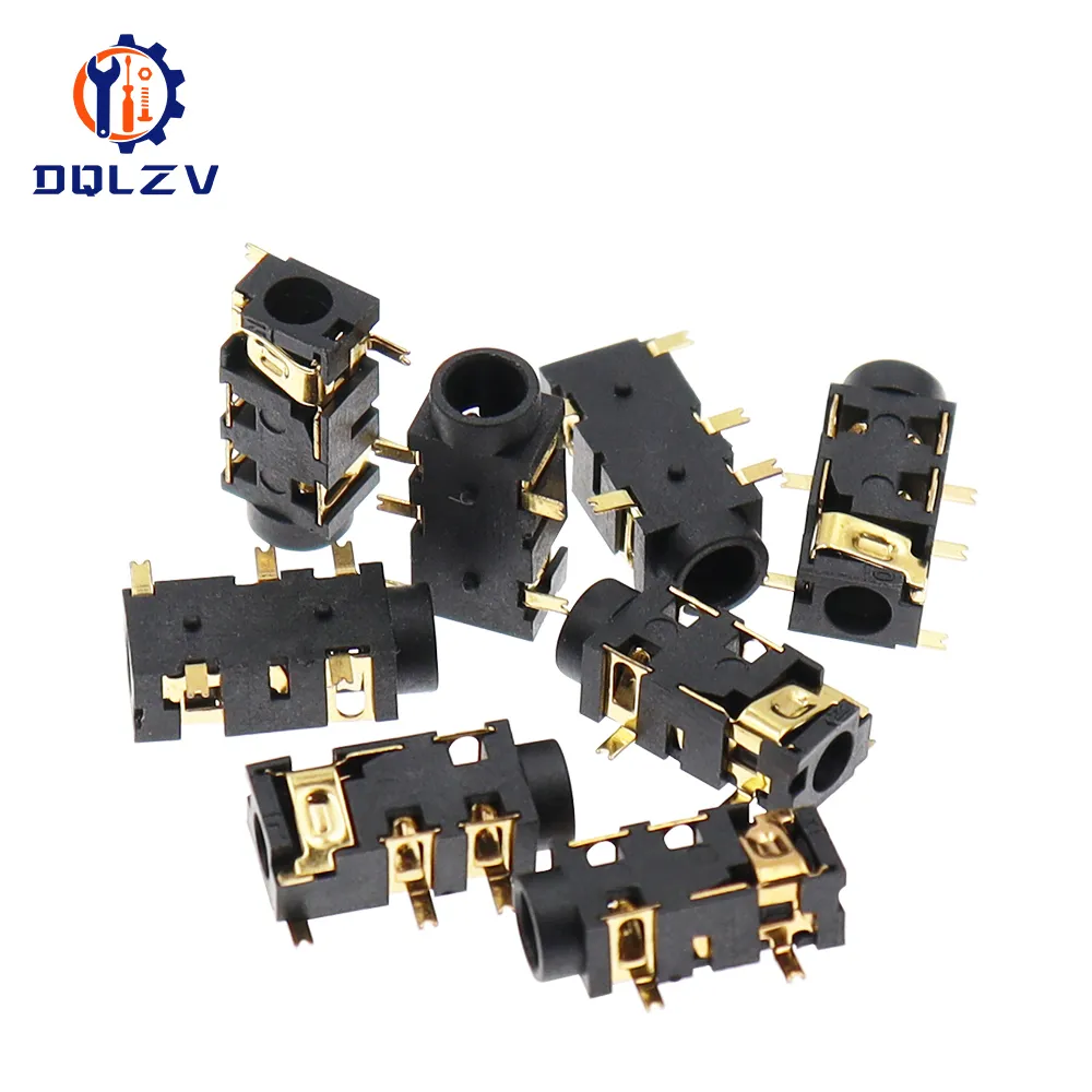 Gold-Plated 5 Pin SMT 3.5 headphone jack Socket for Women - PJ-327A