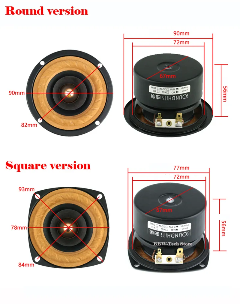 20W 3 Inch Speaker 4ohm~8ohm Full Range Speaker Fever... From Ddmyday ...