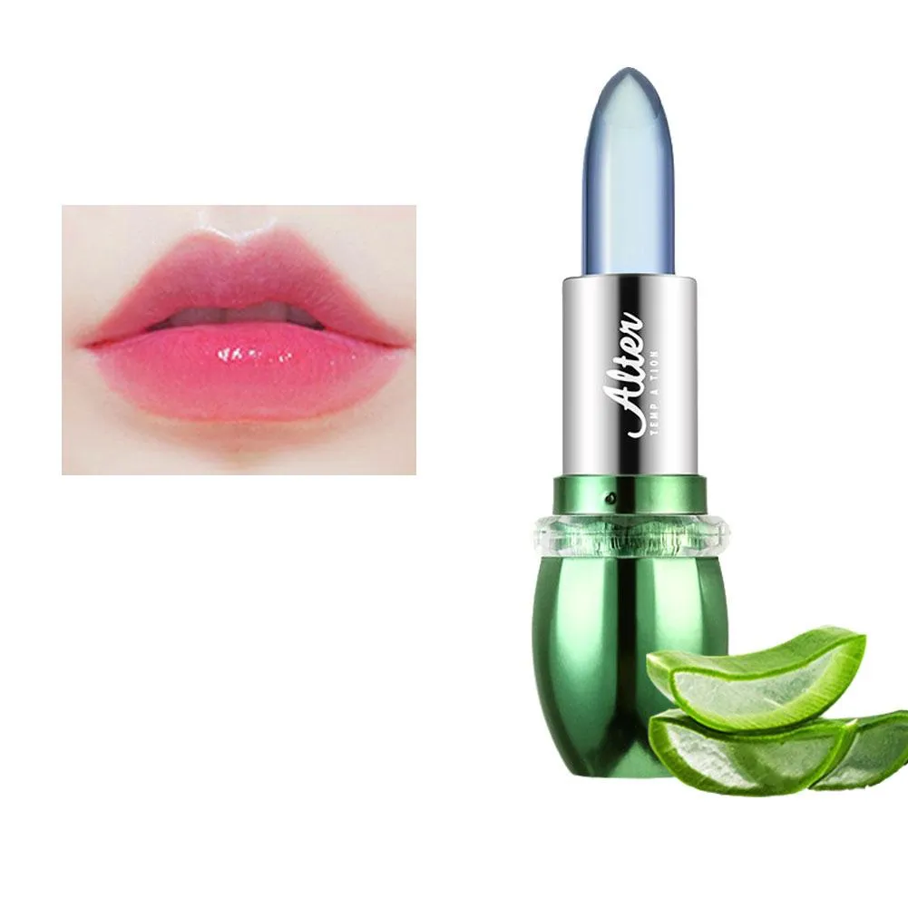 Aloe Vera Jelly Lipstick | Color-Changing Lip Tint | Hydrating Balm for Moisturizing Lips | Long ...