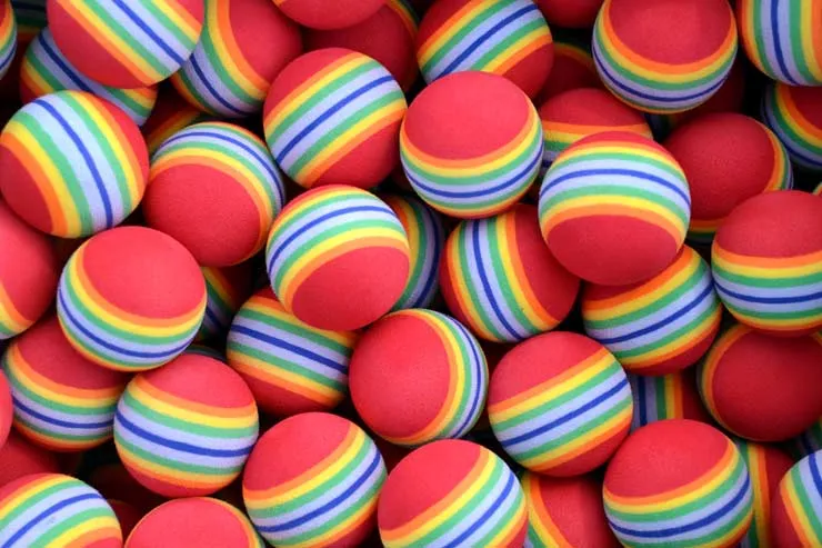 DHgate.com:Rainbow Golf Sponge Rubber Balls - 20 Pack EVA Foam Indoor ...